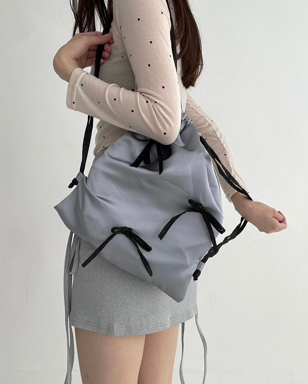 Ribbon Drawstring Bag・全2色 – iine