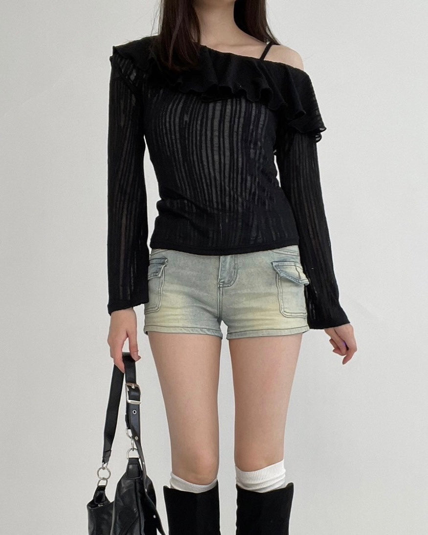 Half Off-Shoulder Tops・全1色 – iine